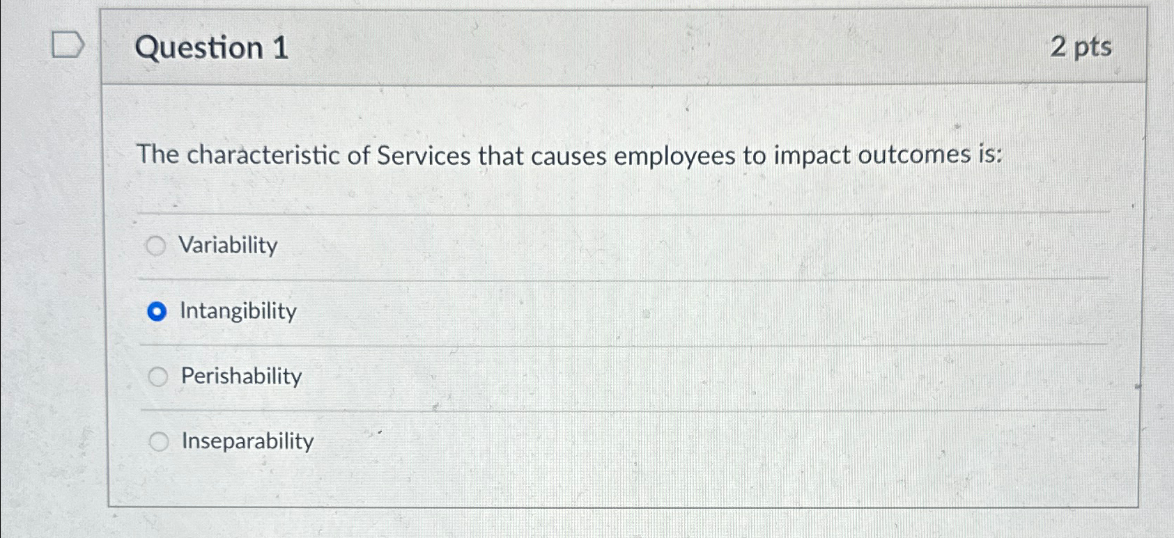Solved Question 12 ﻿ptsThe characteristic of Services that | Chegg.com