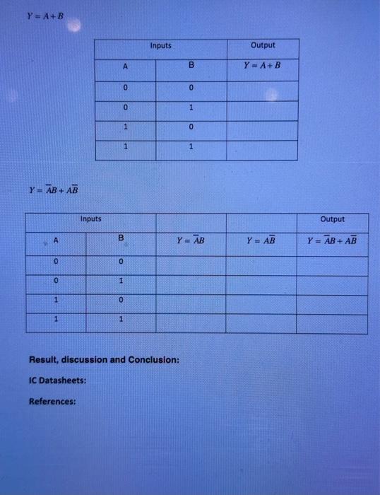 Experiment No.2 Logic Expressions using NAND gates | Chegg.com