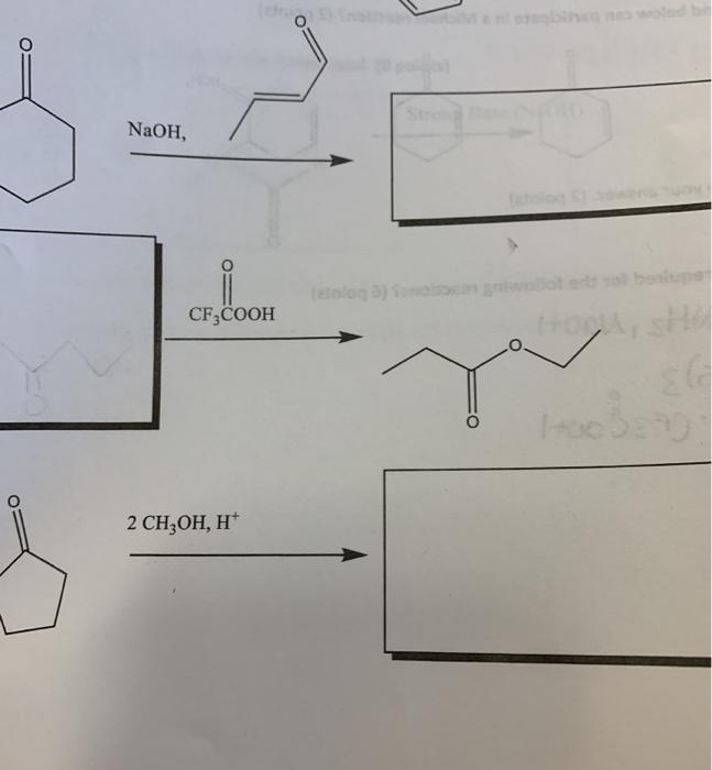 Solved NaOH, lloga) CF3COOH 2 CH3OH, H+ | Chegg.com