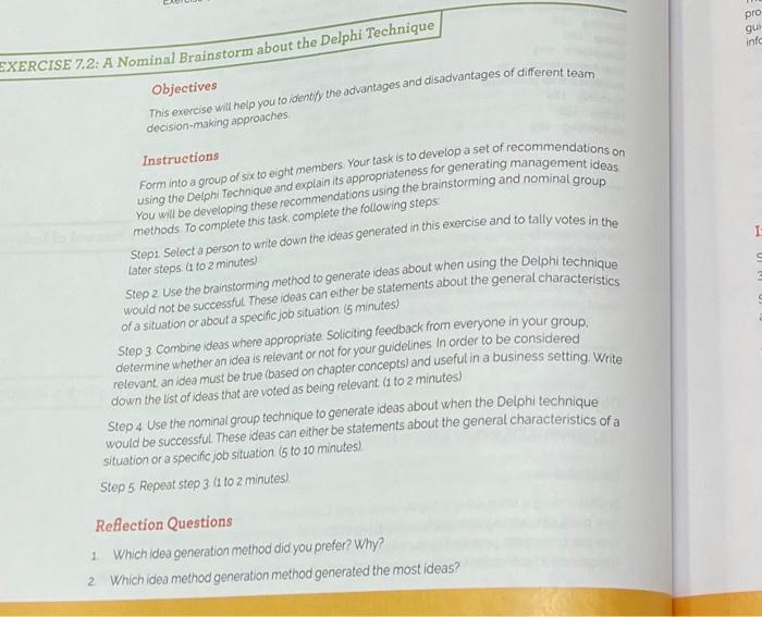 2: A Nominal Brainstorm about the Delphi Objectives | Chegg.com