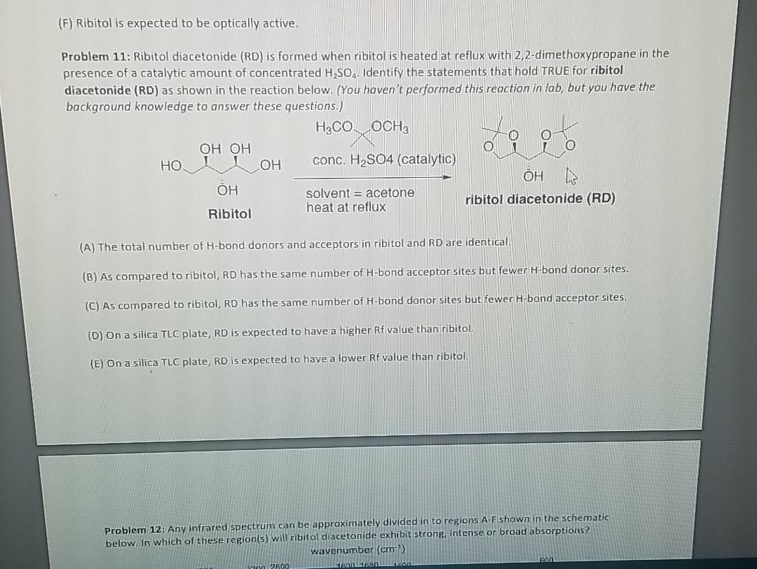 Solved (F) Ribitol is expected to be optically active. | Chegg.com