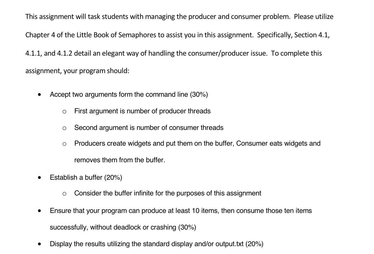 Solved This assignment will task students with managing the | Chegg.com