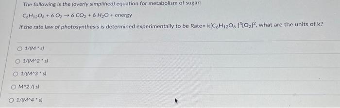 Solved The following is the (overly simplified) equation for | Chegg.com