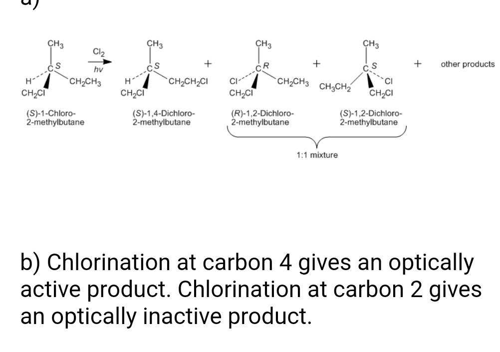 Solved why is 1,2- dichloro-2-methylbutane is optically | Chegg.com