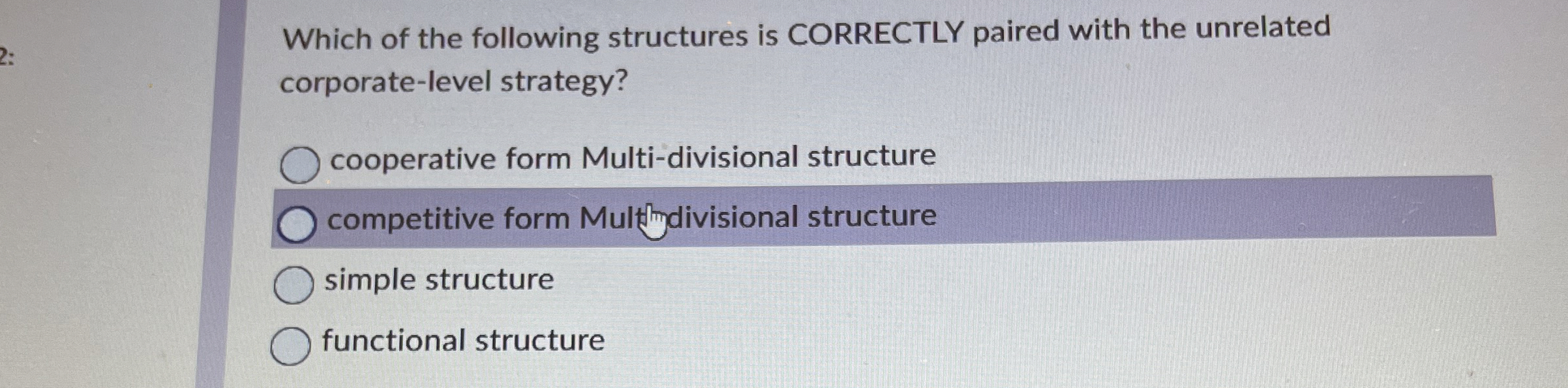 Solved Which of the following structures is CORRECTLY paired | Chegg.com