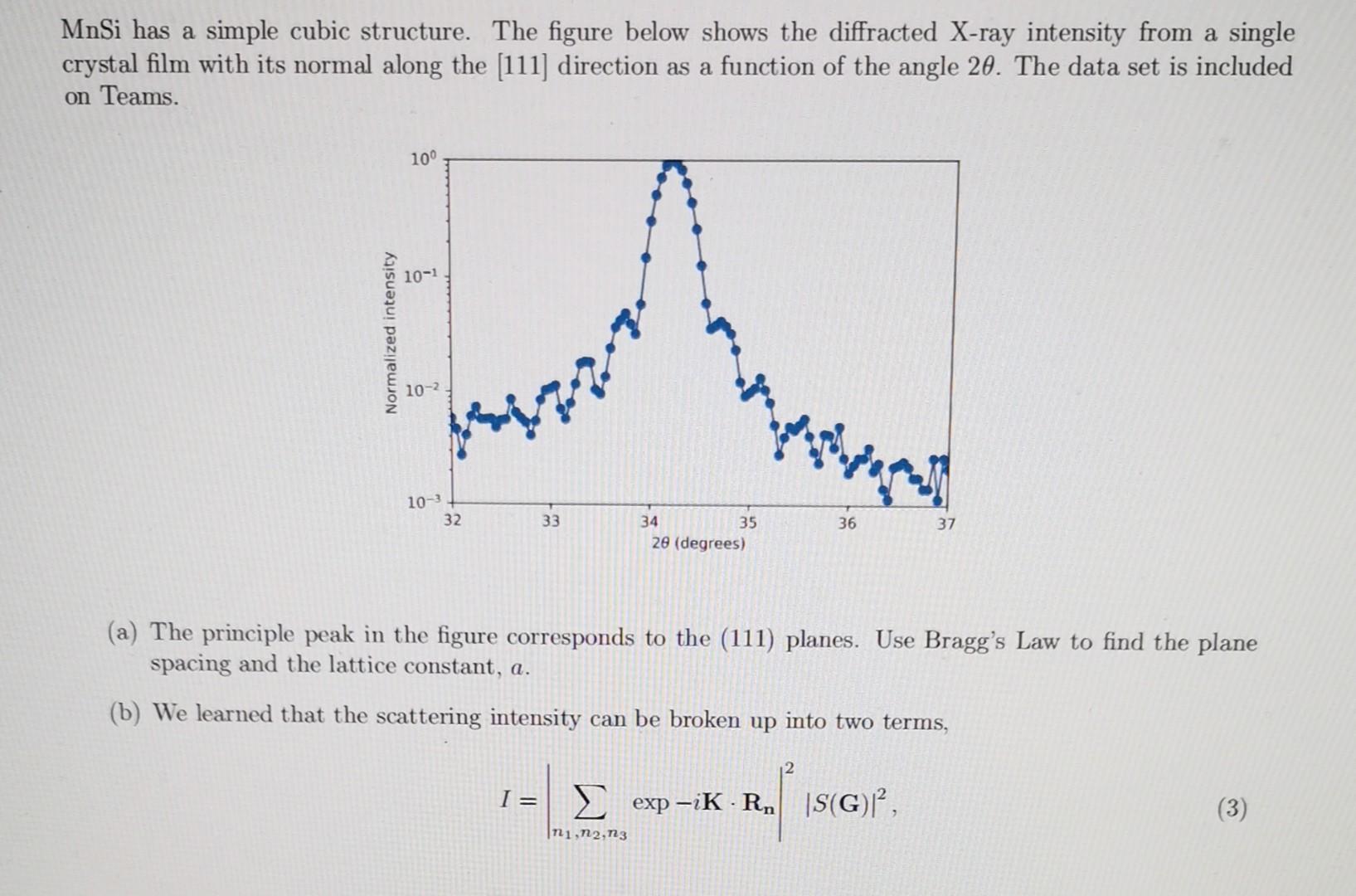 MnSi has a simple cubic structure. The figure below | Chegg.com
