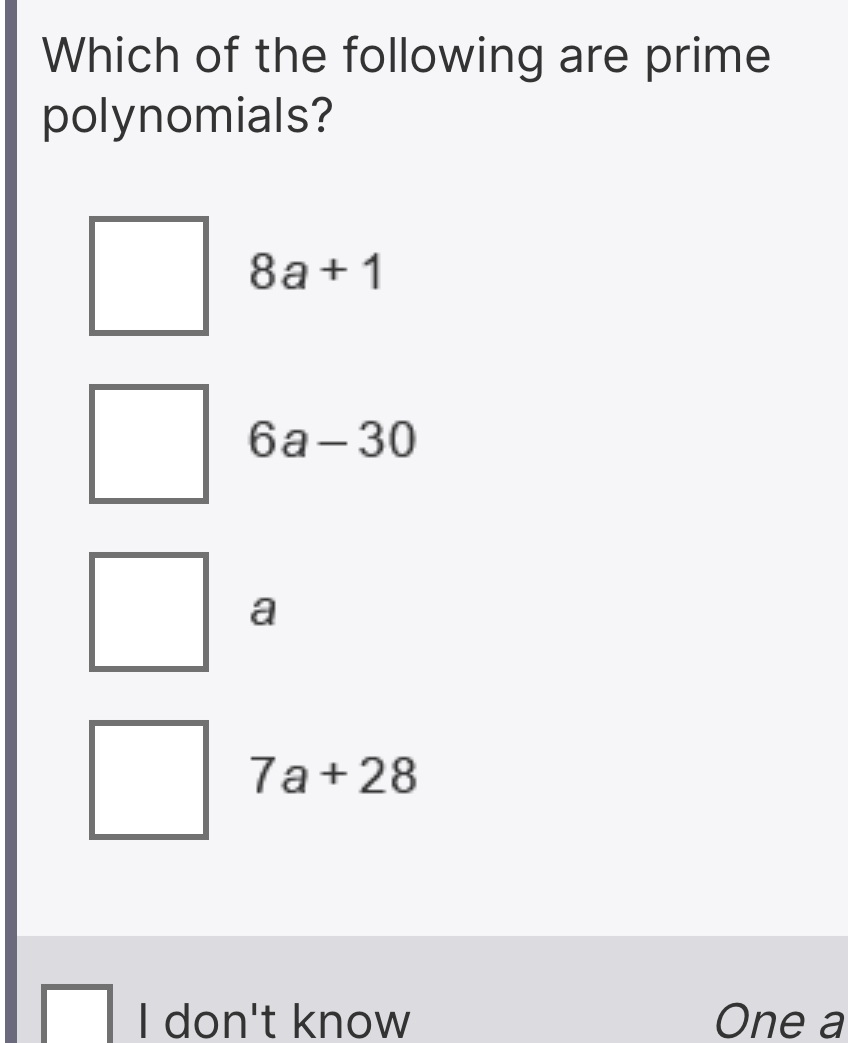 Solved Which of the following are prime | Chegg.com
