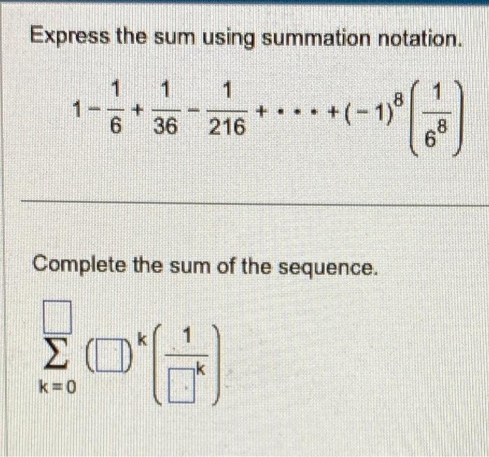 Solved Write out the sum. ∑k=1n4k2 ∑k=1n4k2=+⋯+Express the | Chegg.com
