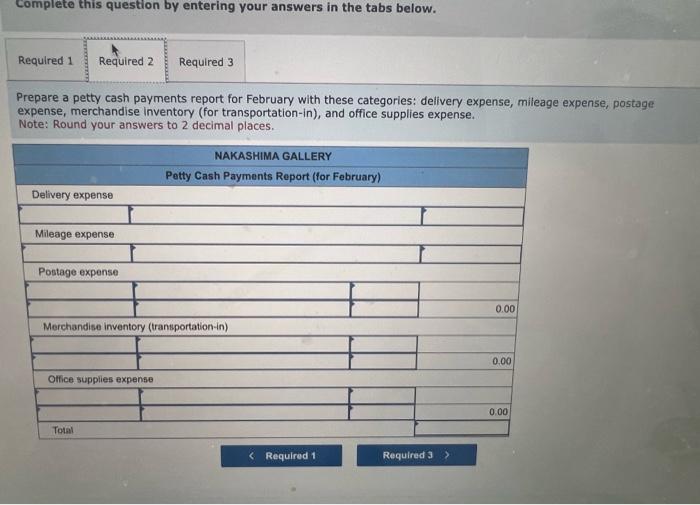 Solved Problem 8-3A (Algo) Establishing, reimbursing, and | Chegg.com