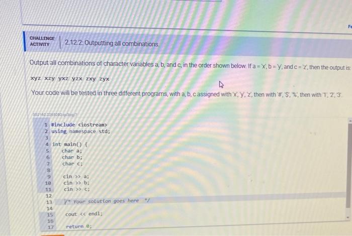 Solved Fe Challenge Activity 2 122 Outputting All