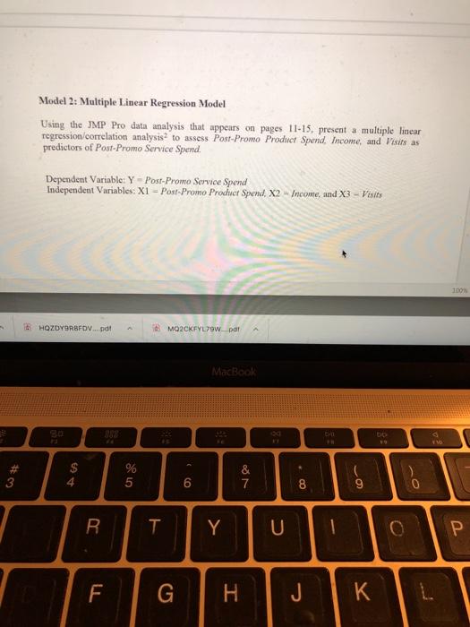 Solved Model 1: Simple Linear Regression Model Using the JMP | Chegg.com