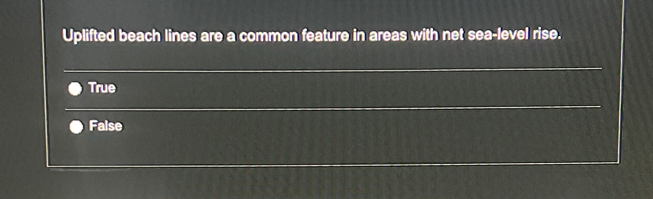Solved Uplifted beach lines are a common feature in areas | Chegg.com