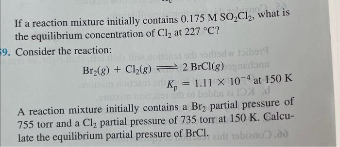 Solved If a reaction mixture initially contains | Chegg.com