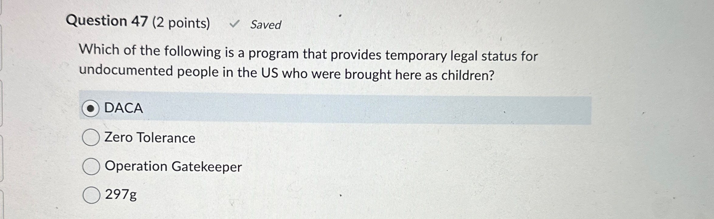 Solved Question 47 (2 ﻿points) ﻿SavedWhich of the following | Chegg.com