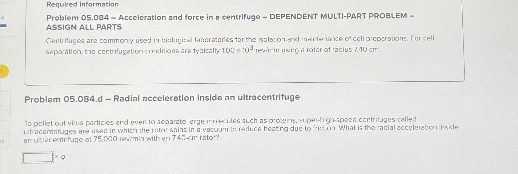 Solved Required informationProblem 05.084 - ﻿Acceleration | Chegg.com