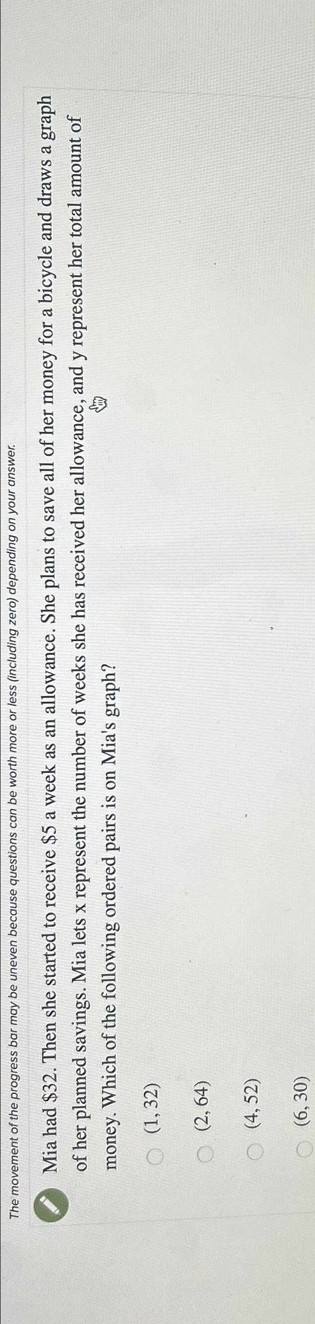 Solved The movement of the progress bar may be uneven | Chegg.com