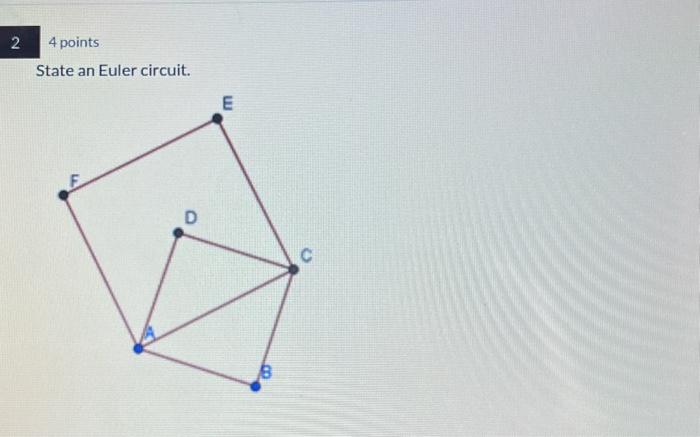 Solved State an Euler circuit. | Chegg.com