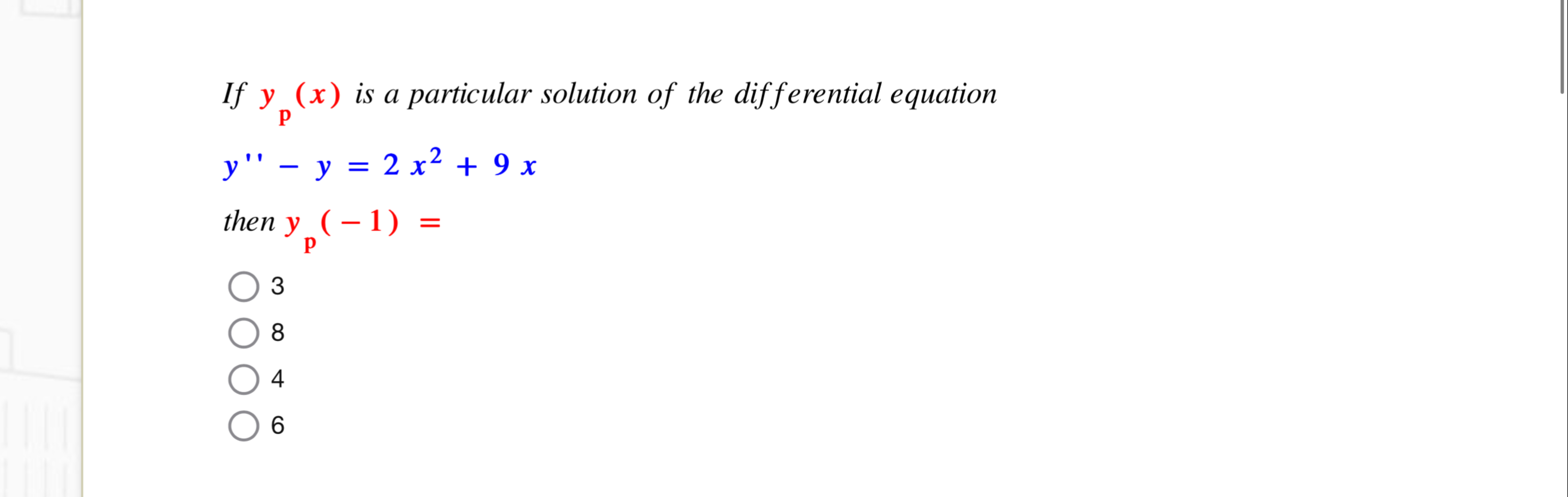 Solved QUESTION 1If yp(x) ﻿is a particular solution of the | Chegg.com