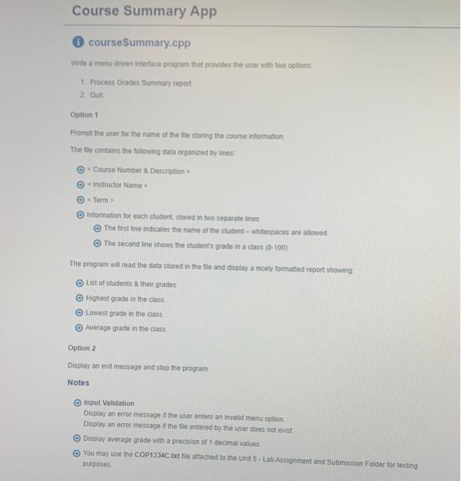 Solved Wrte a menu-drven intertace program that provides the | Chegg.com
