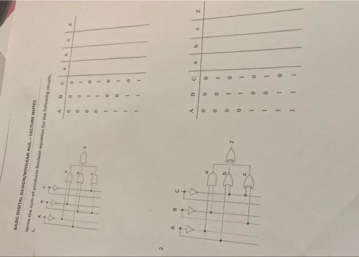 Solved Write The Sumiof Products Boolean Equation For The