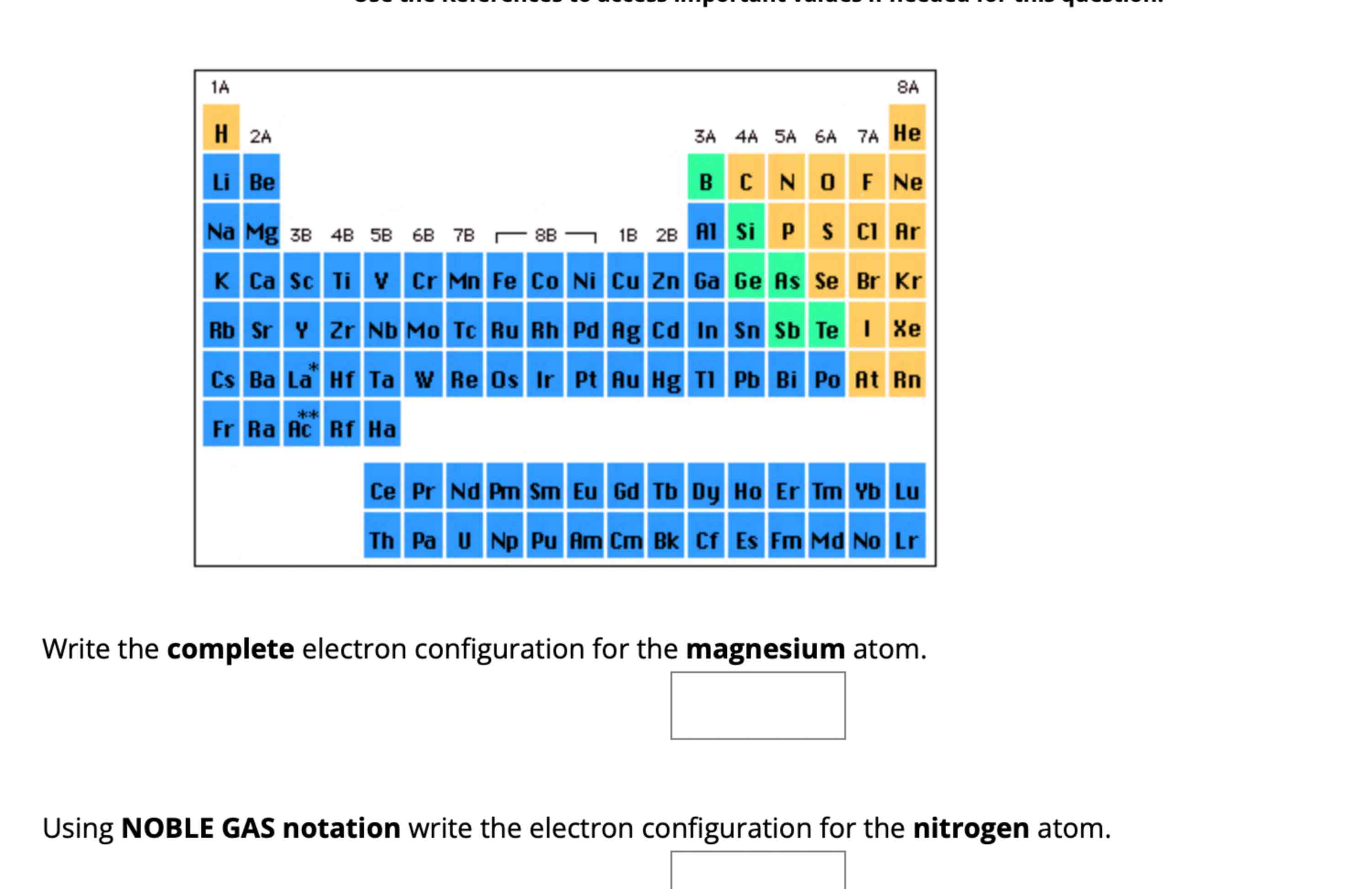 Solved Write the complete electron configuration for the | Chegg.com