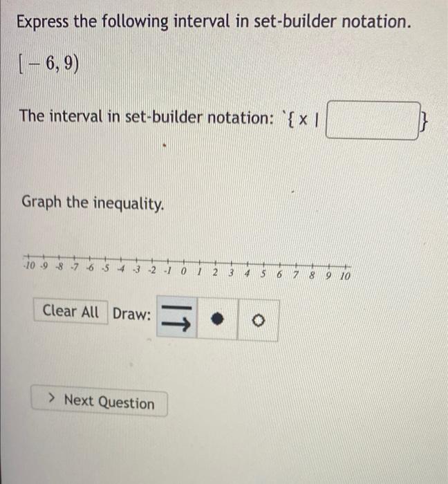 Solved Express the following interval in set-builder | Chegg.com