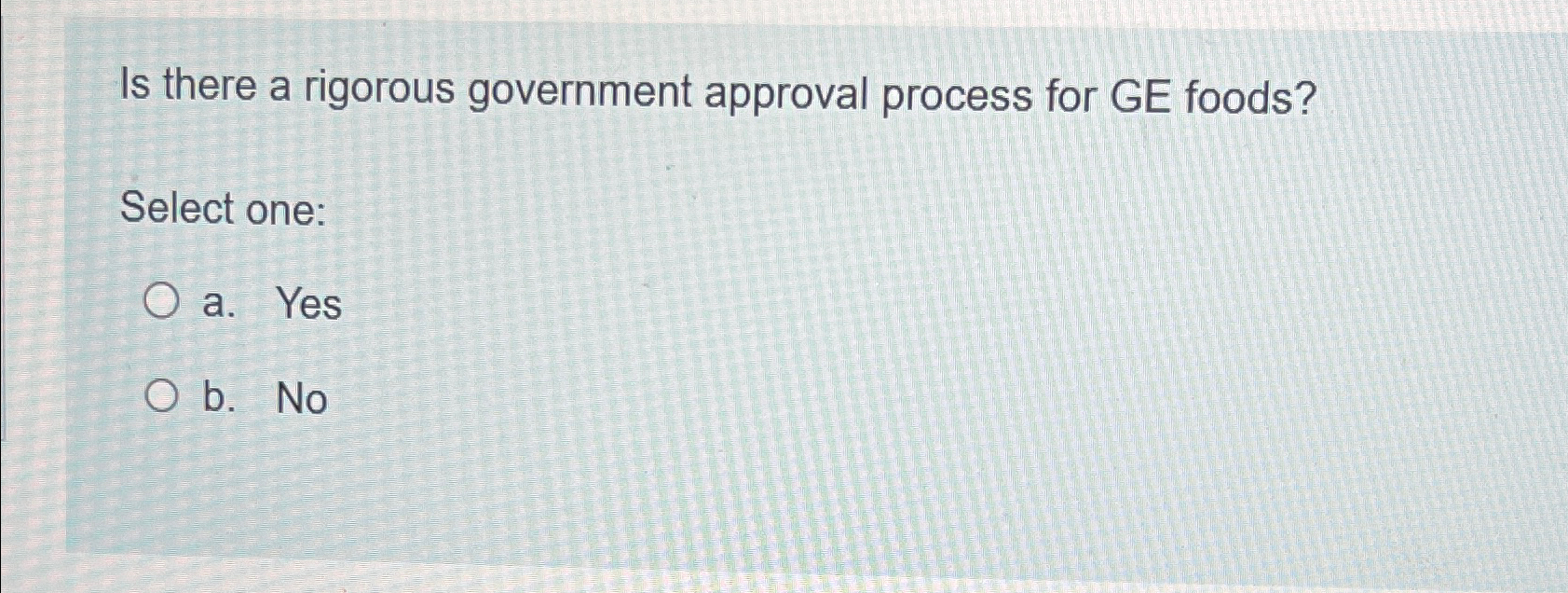 Solved Is there a rigorous government approval process for | Chegg.com