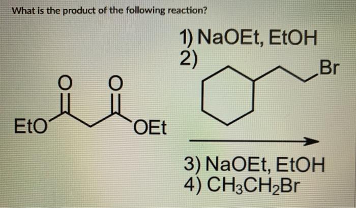Solved What is the product of the following reaction? 1) | Chegg.com