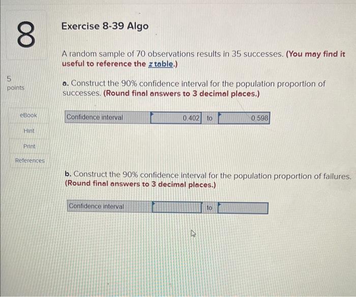 Solved You need to compute the 90% confidence interval for | Chegg.com