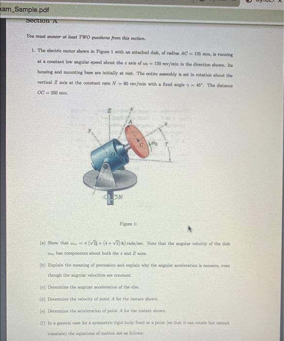 Solved You must answer at leat TWO questions from this | Chegg.com