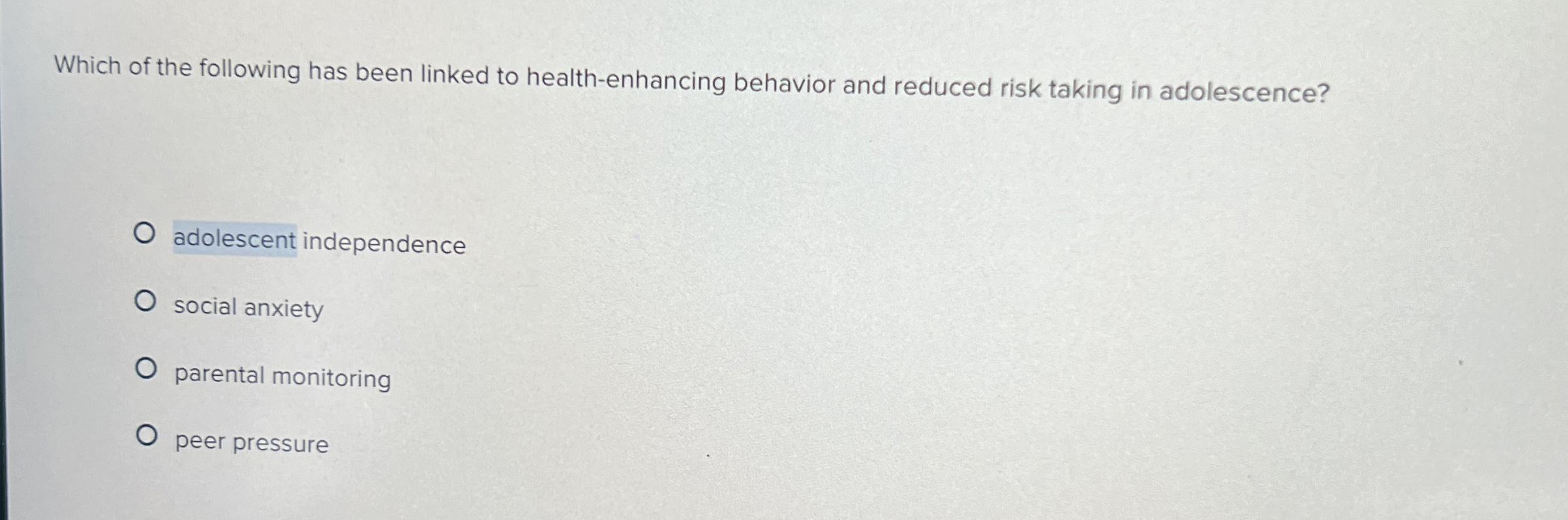 Solved Which of the following has been linked to | Chegg.com