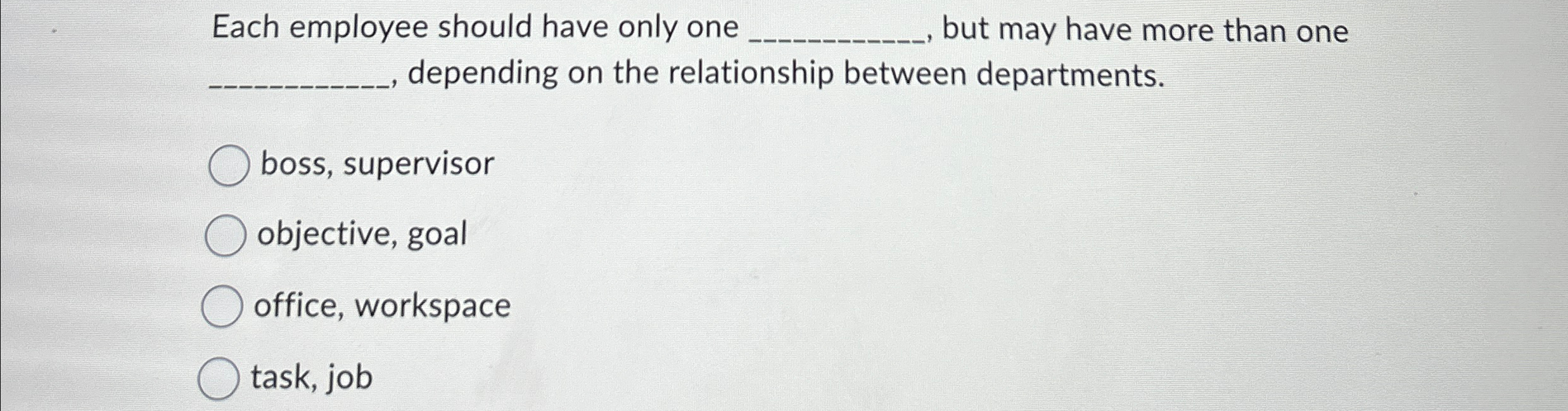 Solved Each employee should have only one q, , ﻿but may have | Chegg.com