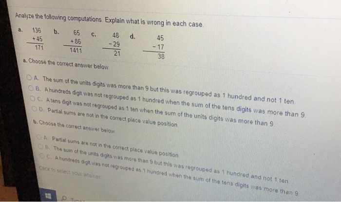 Solved Analyze the following computations Explain what is | Chegg.com