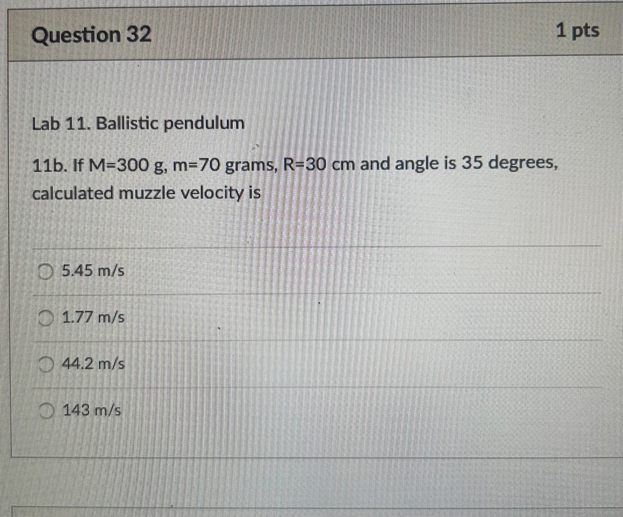 Solved Question 32Lab 11. ﻿Ballistic pendulum11b. ﻿If | Chegg.com