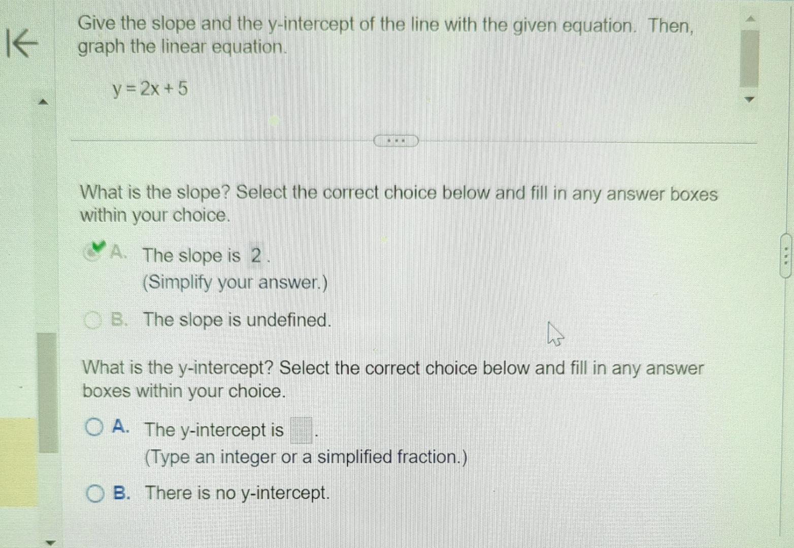 Solved Give the slope and the y-intercept of the line with | Chegg.com