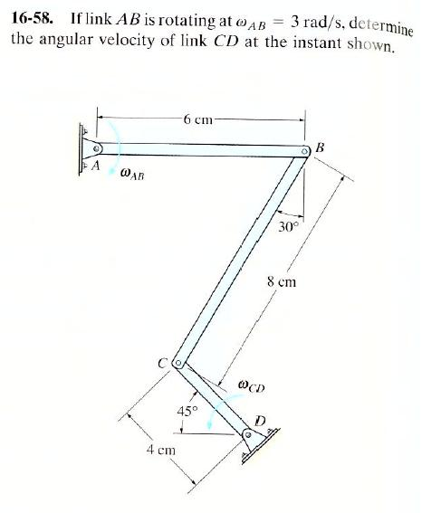If Link Ab Is Rotating At Omega Ab 3 Rad S