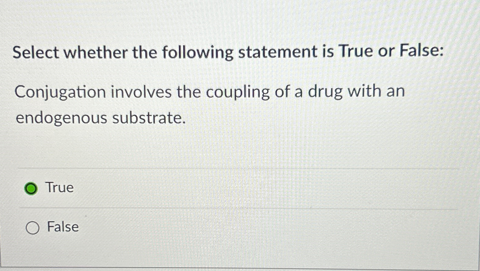 Solved Select whether the following statement is True or | Chegg.com