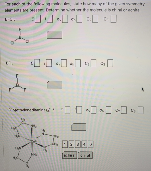 Solved For each of the following molecules, state how many | Chegg.com