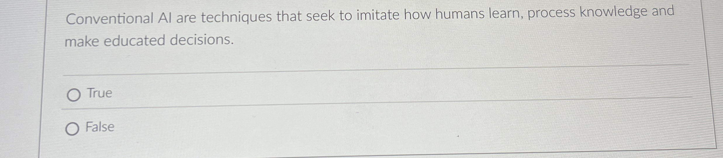 Solved Conventional Al are techniques that seek to imitate | Chegg.com