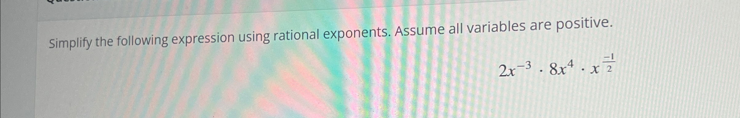 Solved Simplify the following expression using rational | Chegg.com