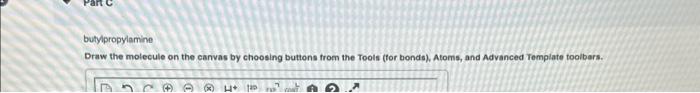 Solved butylpropylamine Draw the molecule on the canvas by | Chegg.com