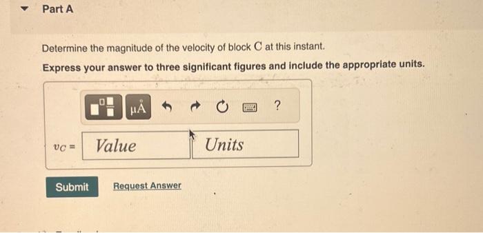 Solved When the slider block C is in the position shown in | Chegg.com
