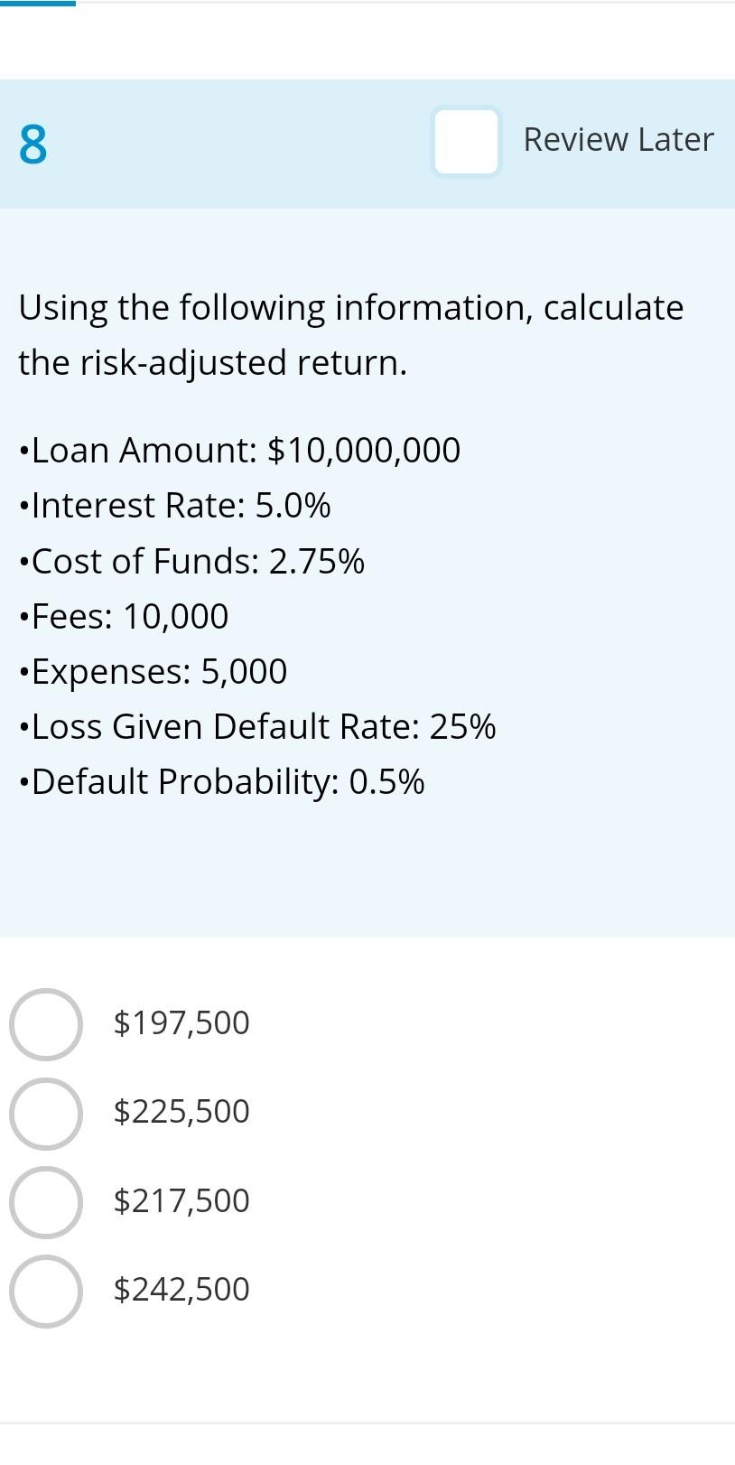 Solved 8 Using the following information, calculate the | Chegg.com