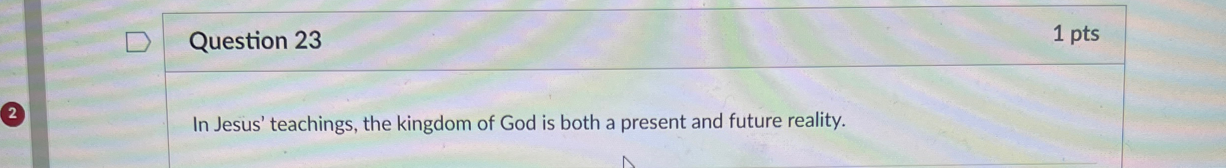 Solved Question 231 ﻿pts(2)In Jesus' teachings, the kingdom | Chegg.com