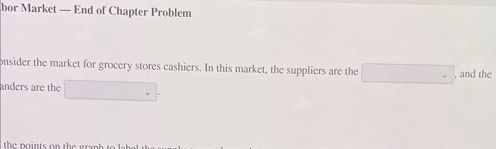 Solved bor Market - ﻿End of Chapter Problemonsider the | Chegg.com