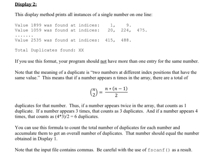 Solved Program #1: Statistical Analysis of an Array The | Chegg.com