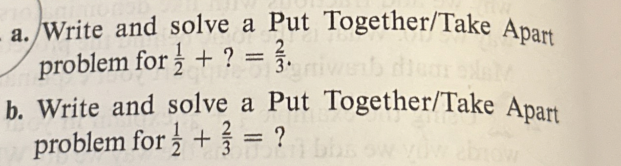 Solved a. ﻿Write and solve a Put Together/Take Apart problem | Chegg.com
