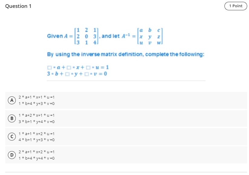 Solved How to find inverse matrix wirhout using row | Chegg.com