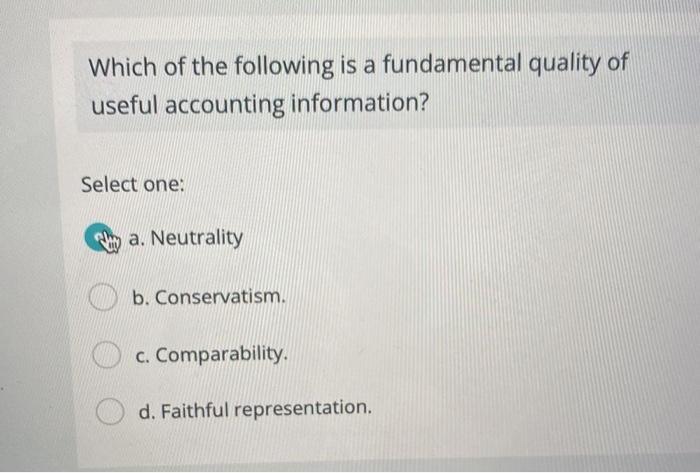 Which of the following is a fundamental quality of | Chegg.com