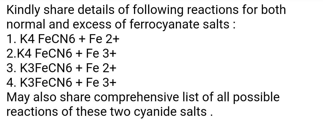 Solved Kindly share details of following reactions for both | Chegg.com